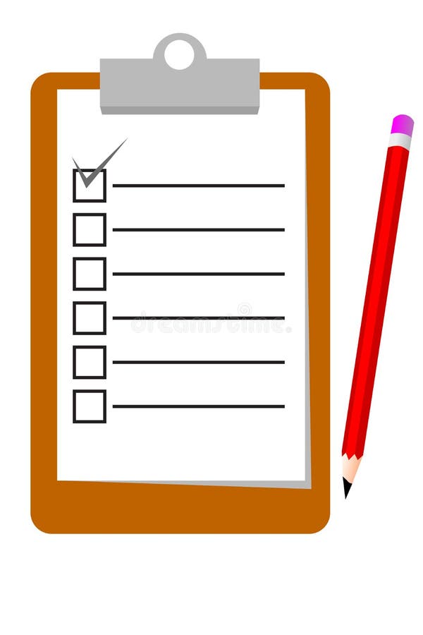 Simple Vector, Checklist, Isolated on White Stock Illustration ... Simple Vector, Checklist, Isolated on White Stock Illustration ...