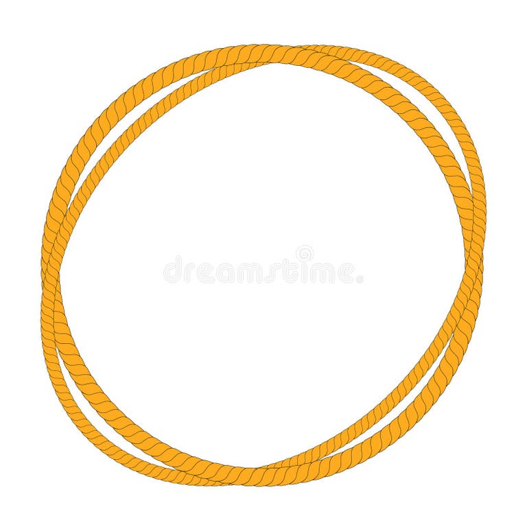 Simple Vector, Circle Shape, from 2 Brown Rope, Isolated on White ...