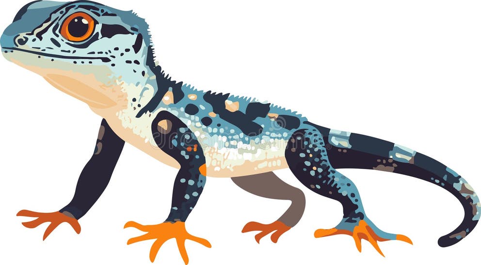 Simple Vector Collared Lizard Clipart Stock Vector - Illustration of ...