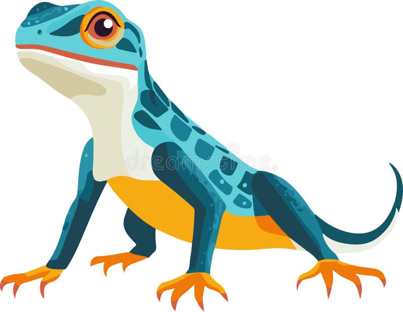 Simple Vector Collared Lizard Clipart Stock Vector - Illustration of ...