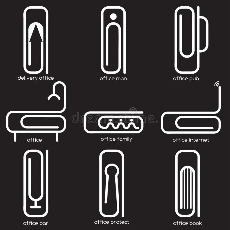 Simple Vector Concept Web on Office Theme with Different F Stock Vector ...