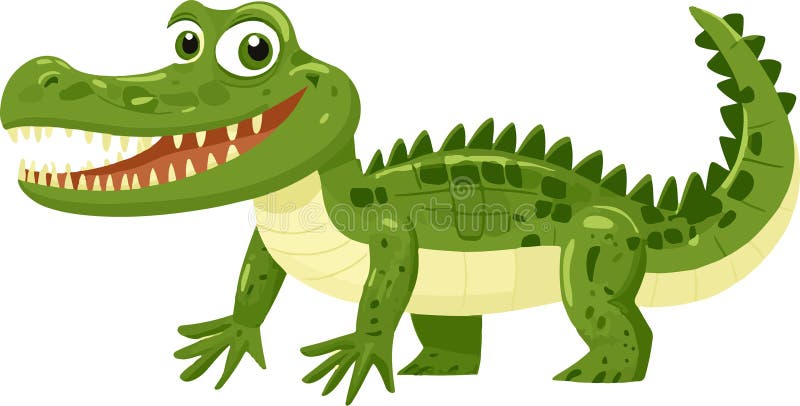Simple Vector Crocodile Clipart Stock Vector - Illustration of ...