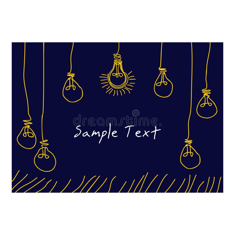 Simple Vector Dark Blue Horizontal Template with Outline Illustration ...