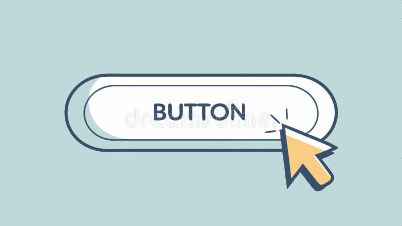 Button with Cursor Design, Interactive UI Element Vector Design ...