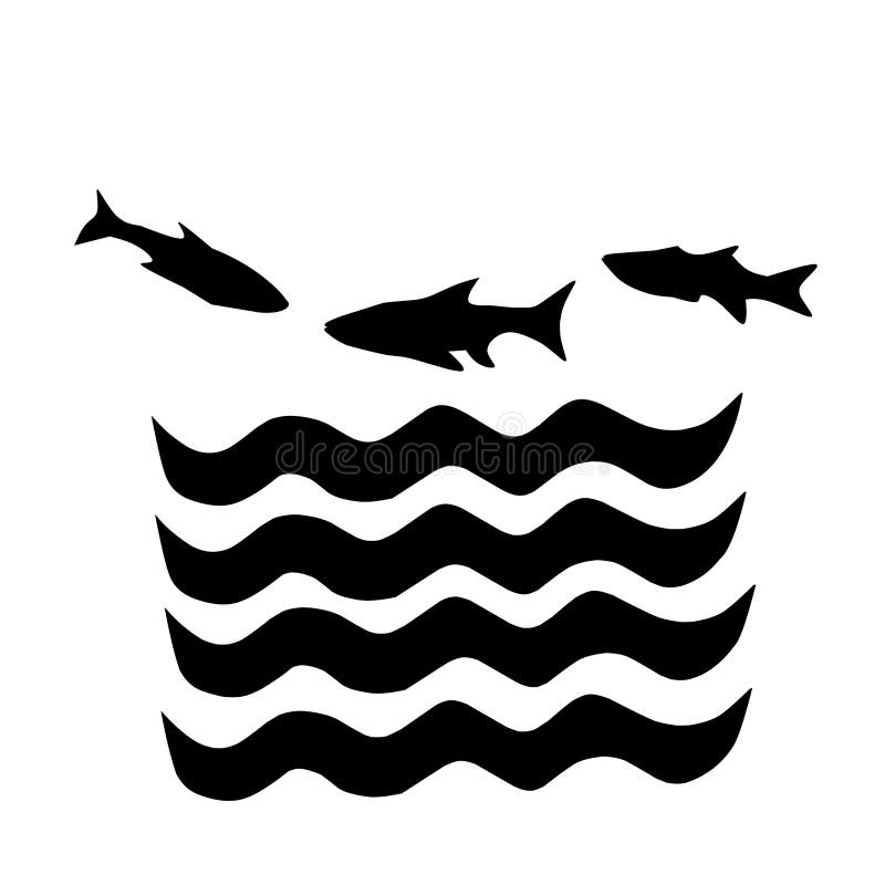 Simple Vector Design of Clean Ocean Stock Vector - Illustration of ...