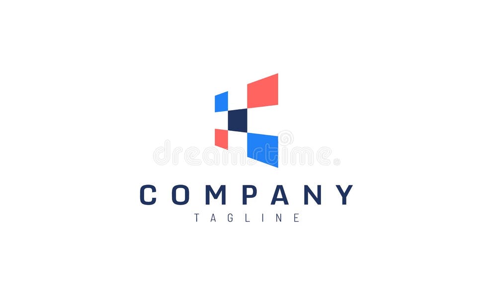 Simple Vector Design Concept of Five Connected Squares. Suitable for ...