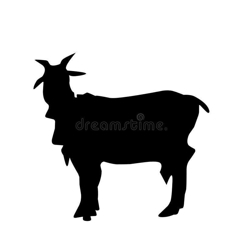 Simple Vector Design of One Goat Stock Vector - Illustration of drawing ...