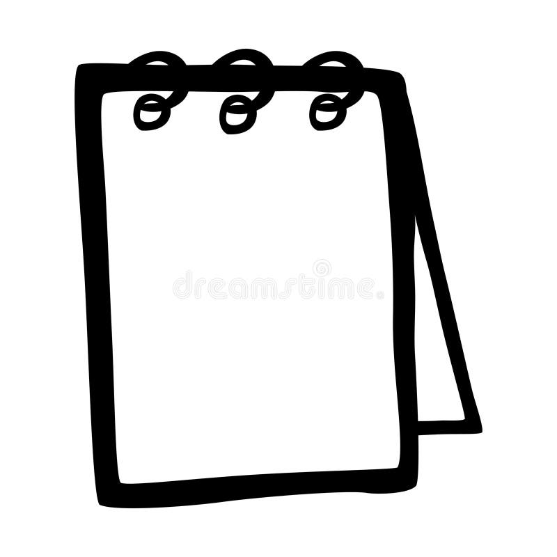 Simple Vector Doodle Hand Draw Sketch Blank Black Note, Isolated on ...