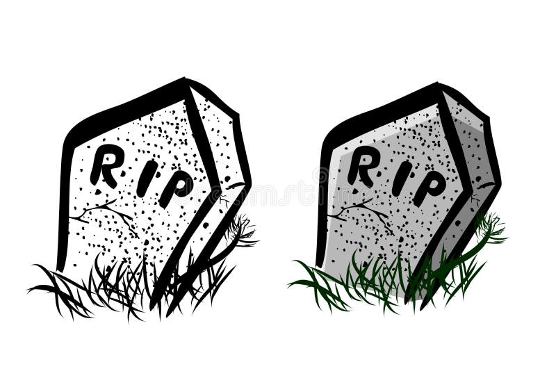 Simple Vector Doodle Hand Draw Sketch, Christian Stone Grave and Grass ...