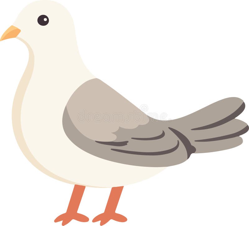 Simple vector dove clipart stock vector. Illustration of abstract - 350475894