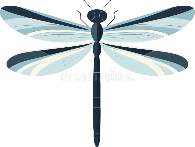 Simple Vector Dragonfly Clipart Stock Vector - Illustration of cartoon ...