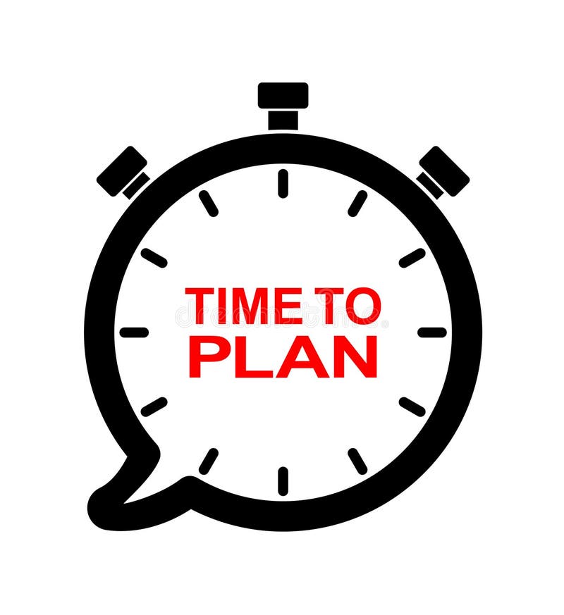 Time To Plan Stopwatch Timer Speech Bubble Stock Vector - Illustration ...