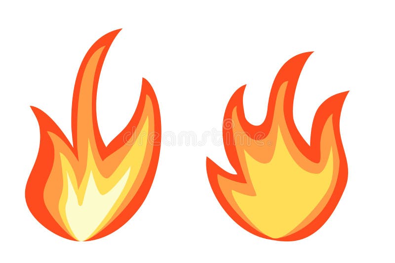 Simple Vector Fire or Flammable Sign, Isolated on White Stock Vector ...