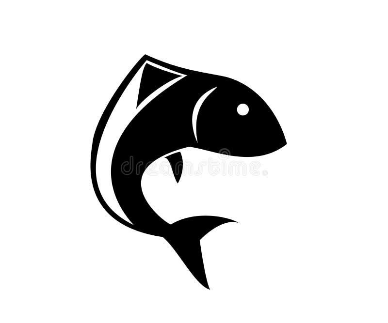 Simple Fish Logo Design Concept Stock Illustration - Illustration of ...