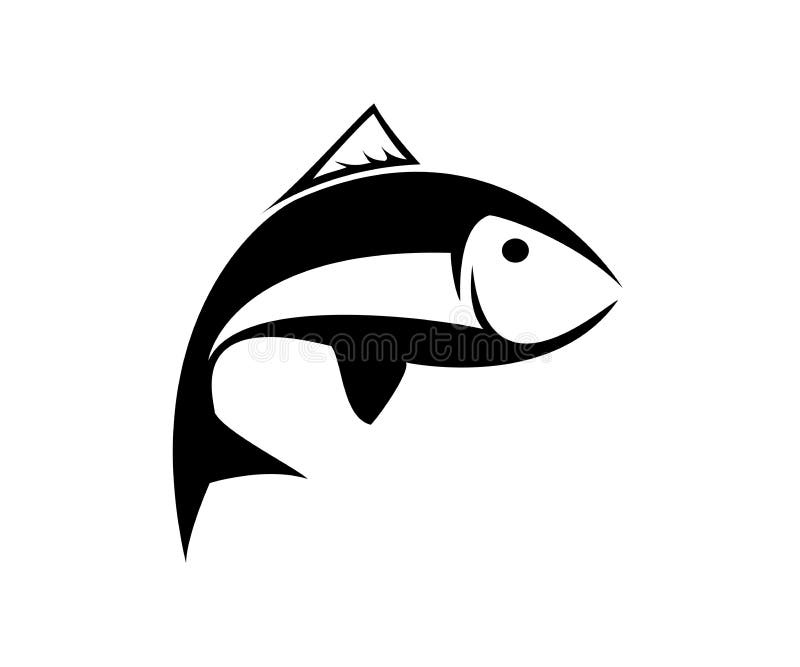 Simple Fish Logo Design Concept Stock Illustration - Illustration of ...