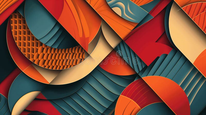 Simple Vector Flat Abstract Background with Overlapping Geometric ...