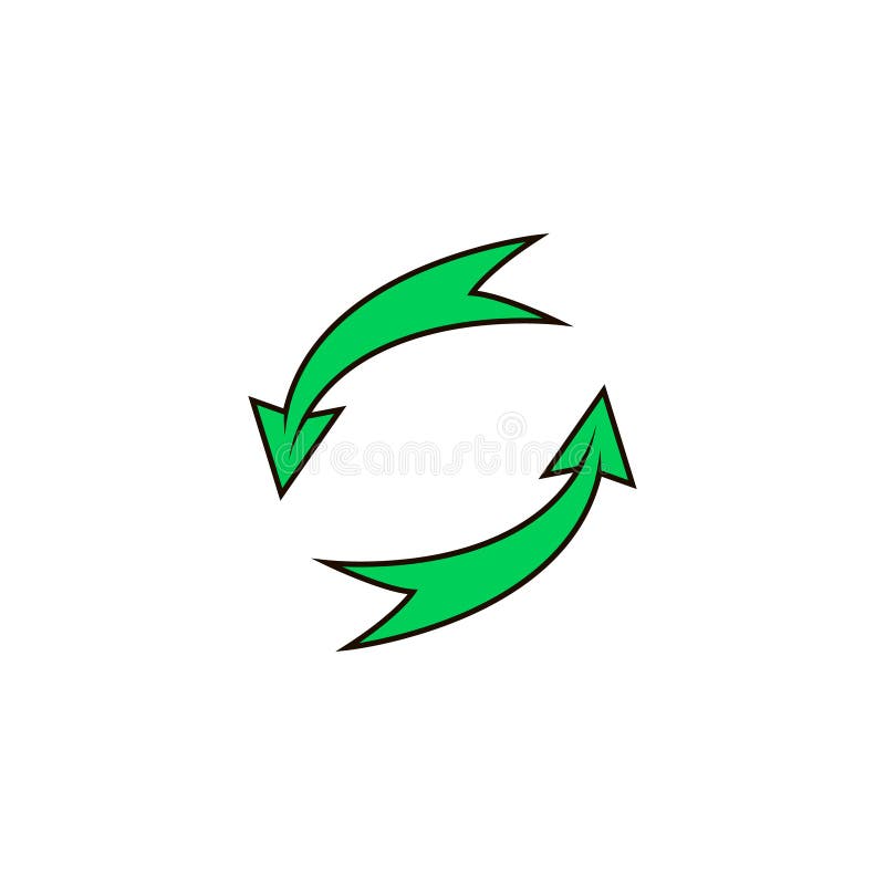 Rotating Arrows Set. Vector Illustration Stock Vector - Illustration of ...