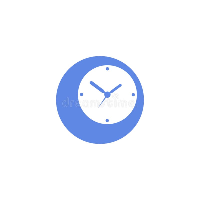 Simple Analog Clock Icon in Comic Cartoon Style, Front View Stock ...