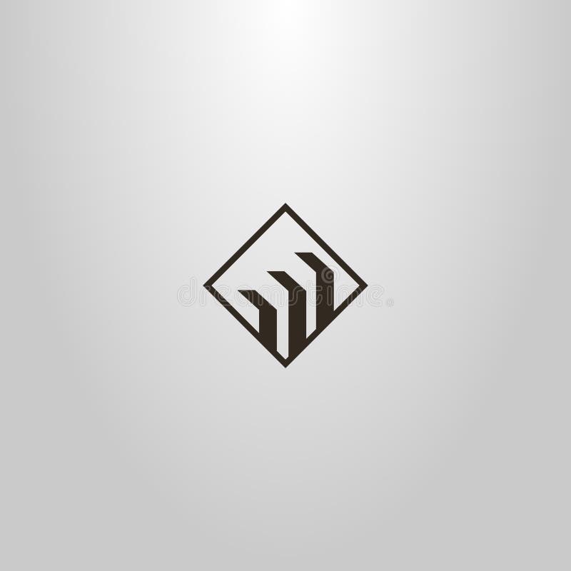 Simple Vector Flat Art Sign of Three Rectangular Shapes in a Diamond ...