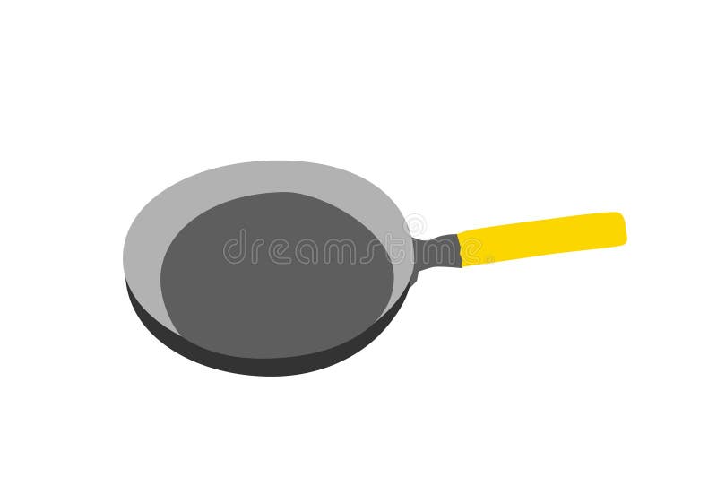 Simple Vector Flat Color Pan, Isolated on White Stock Vector ...