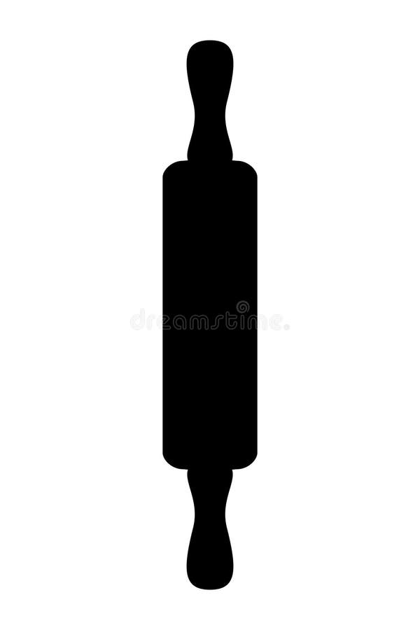 Simple Vector Flat Color of Rolling Pin, Isolated on White Stock Vector ...