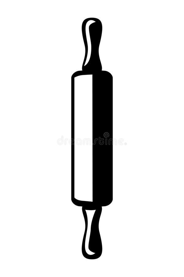 Simple Vector Flat Color of Rolling Pin, Isolated on White Stock Vector ...
