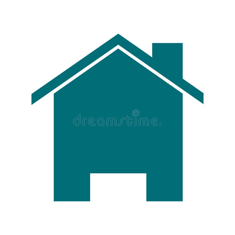Simple Flat Icon of Home Page Stock Vector - Illustration of property ...