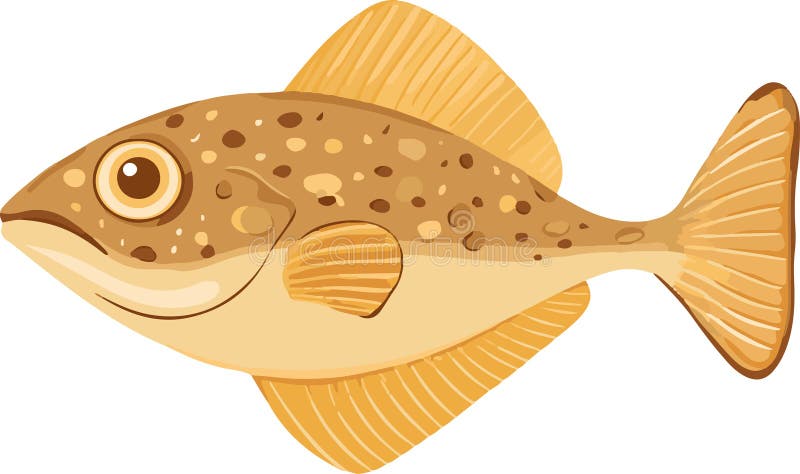 Simple Vector Flounder Clipart Stock Vector - Illustration of clipart ...