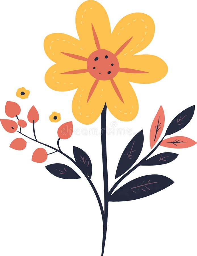 Simple Vector Flower Clipart Stock Vector - Illustration of icons ...