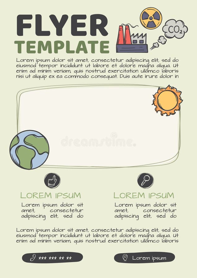 Simple Vector Flyer Design of Environmental Disaster, Radiation ...