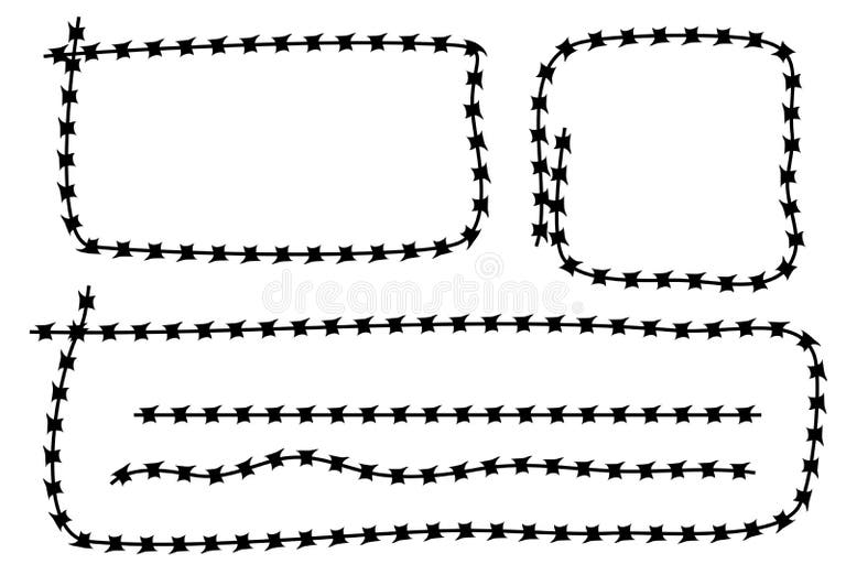 Barbed Wire Rectangle Stock Illustrations – 63 Barbed Wire Rectangle ...