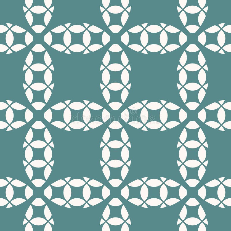Simple Vector Geometric Seamless Pattern. Abstract White and Teal ...