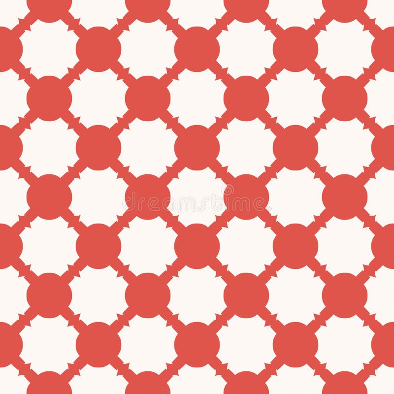 Simple Vector Geometric Seamless Pattern with Red Grid, Mesh, Net ...