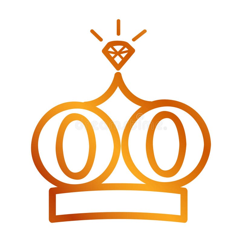 Simple Vector Golden Vector Icon Outline Style, Crown for Part of Logo ...
