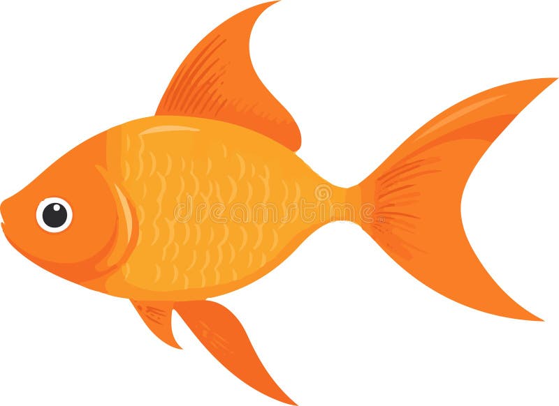 Simple Vector Goldfish Clipart Stock Vector - Illustration of icons ...