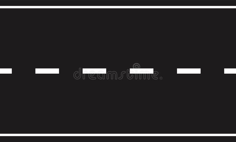 Road Marking Showing Dashed White Lines on a Dark Asphalt Road. Stock ...