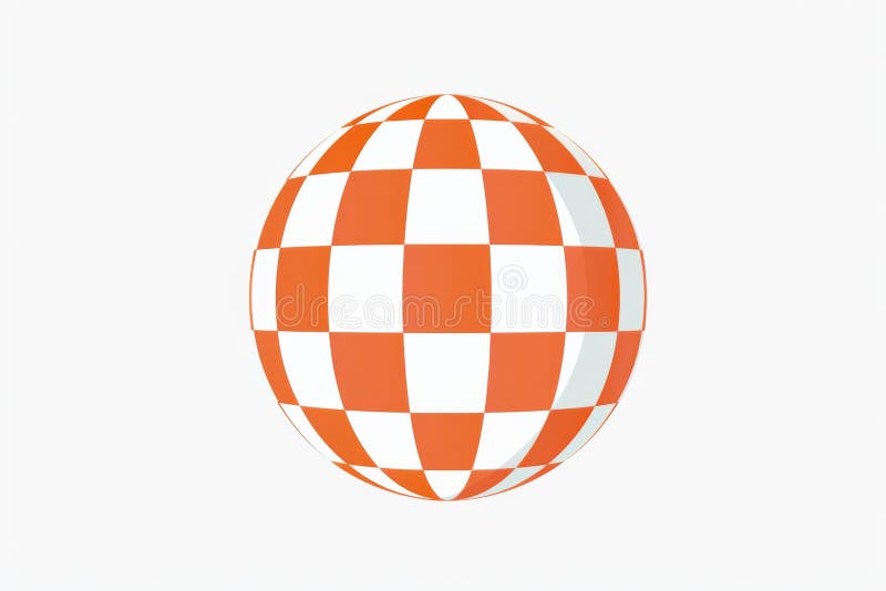 A Simple Vector Graphic of an Orange and White Checkered Pattern in the ...
