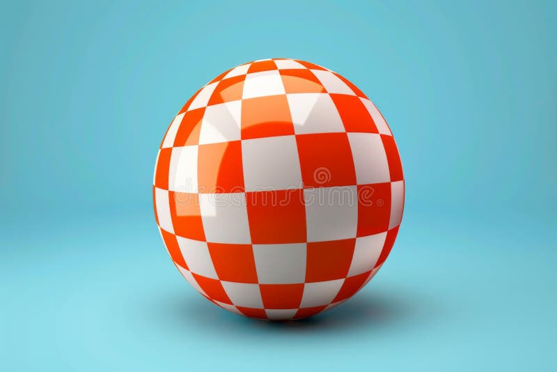 A Simple Vector Graphic of an Orange and White Checkered Pattern in the ...