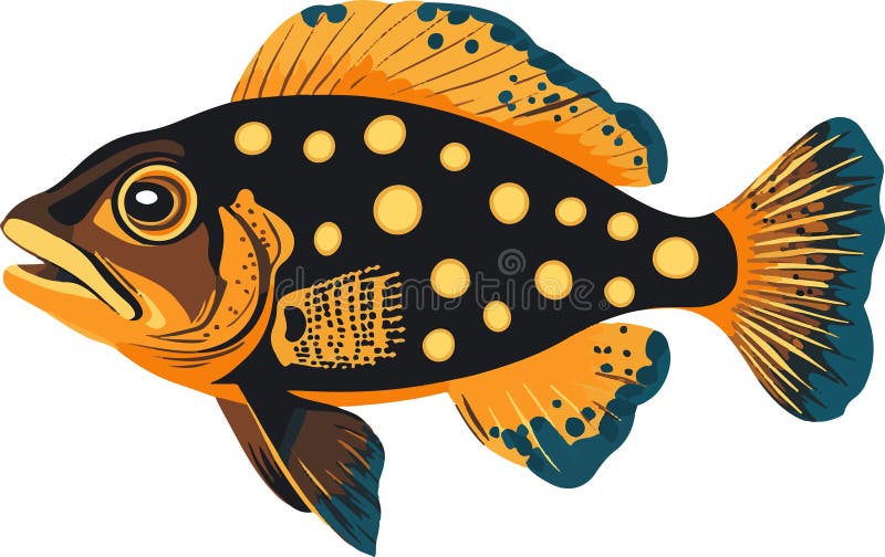 Simple Vector Grouper Clipart Stock Vector - Illustration of bright ...
