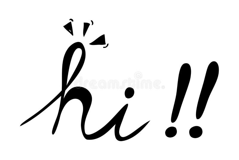 Simple Black and White Vector Manual Lettering, Thank You Stock Vector ...