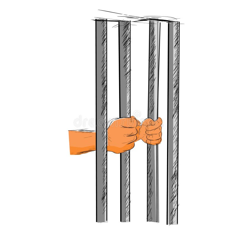 Simple Vector Hand Draw Sketch Flat Color, Ilustration for Prisoner ...