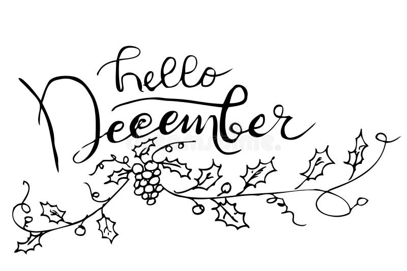Simple Vector Hand Draw Sketch Lettering, Hello September, with Grape ...