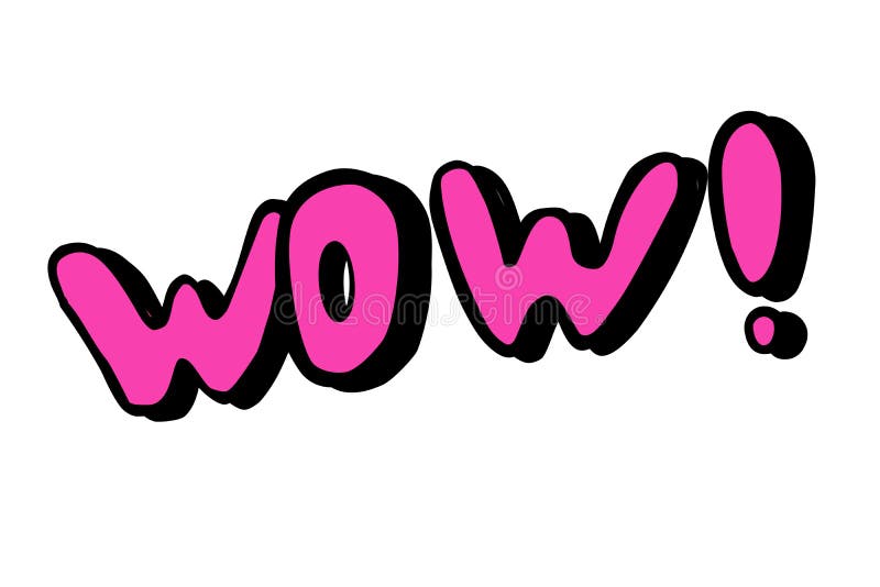Simple Vector Hand Draw Sketch Shout Out, Wow, Isolated on White Stock ...