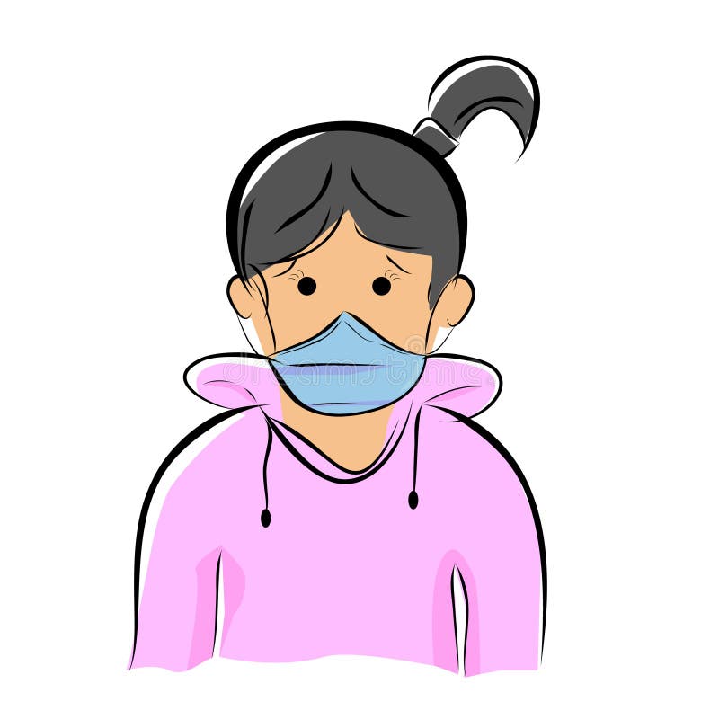 Sick man draw stock vector. Illustration of creative - 134349397