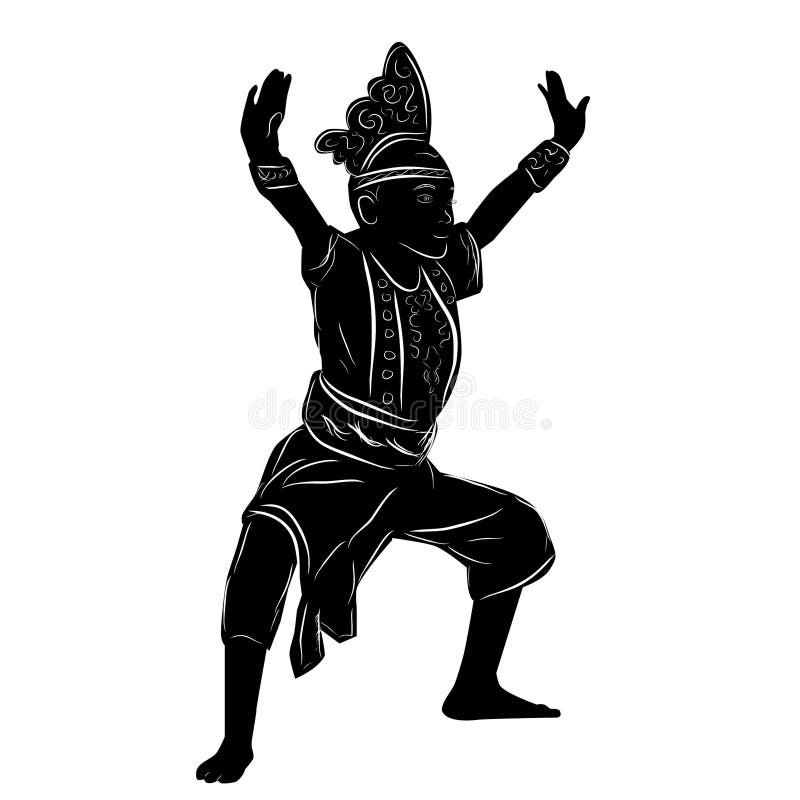 Simple Vector Hand Draw Sketch and Silhouette of Young Girl Traditional ...