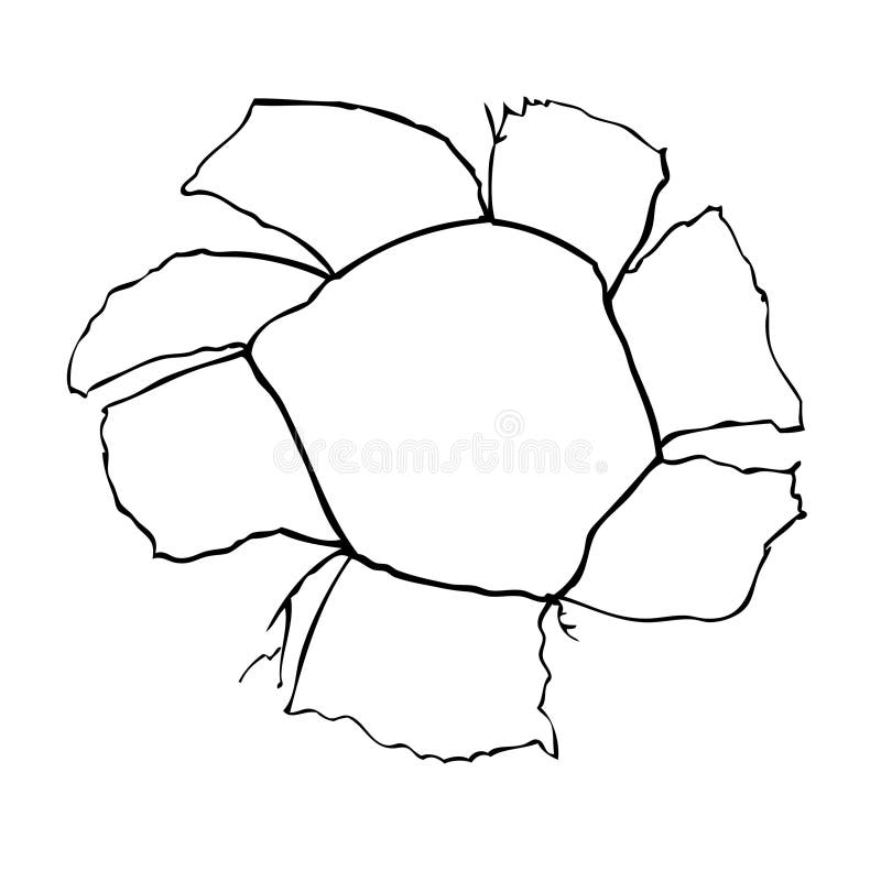 Simple Vector Hand Draw Sketch of Torn Paper Stock Vector ...