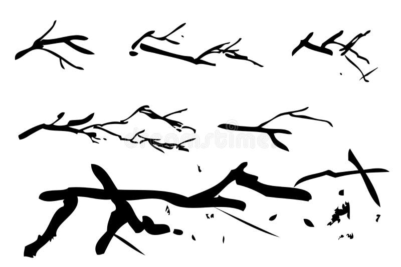 Simple Vector Hand Draw Sketch, Various Crack Effect, Isolated on White ...