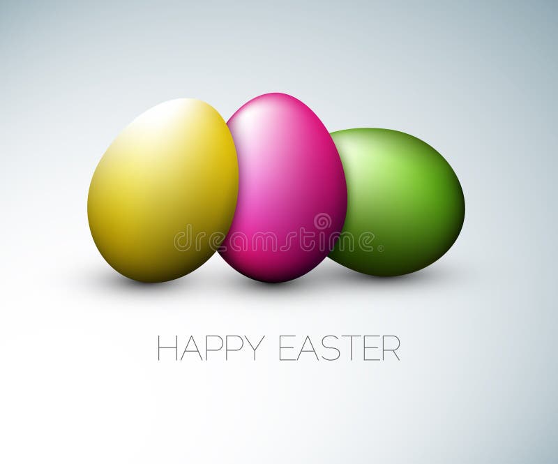 Simple Vector Happy Easter Card Stock Vector - Illustration of color ...
