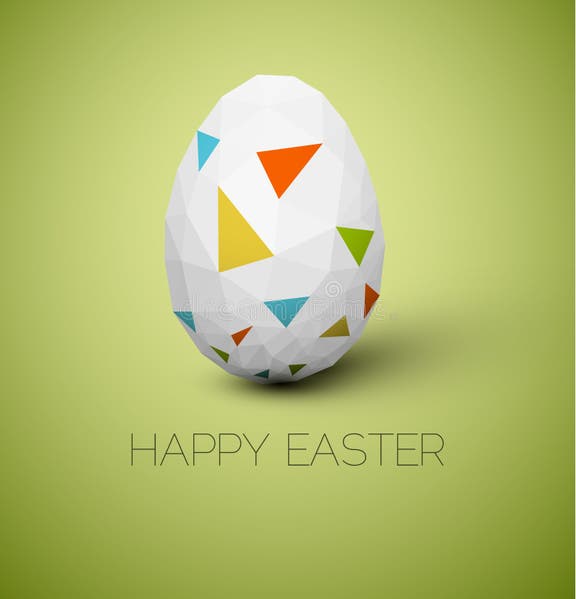Simple Vector Happy Easter Card Stock Vector - Illustration of color ...