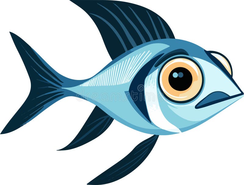 Simple Vector Hatchetfish Clipart Stock Vector - Illustration of ...